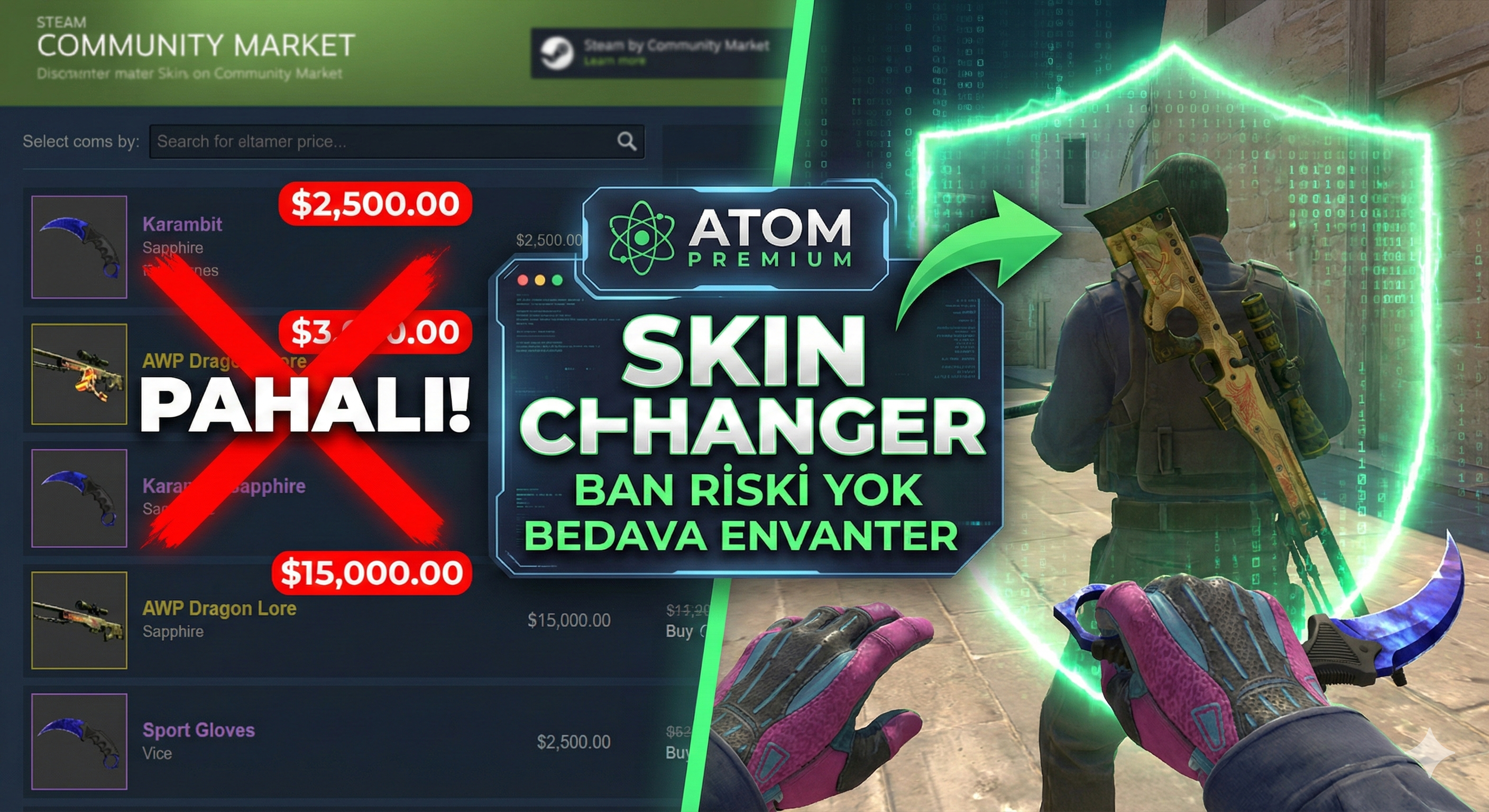 CS2 Skin Changer ile Envanter Dizme: Ban Riski Olmadan Bıçak ve Eldiven ...